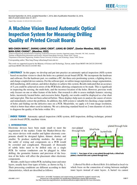 Pdf A Machine Vision Based Automatic Optical Inspection System For Measuring Drilling Quality