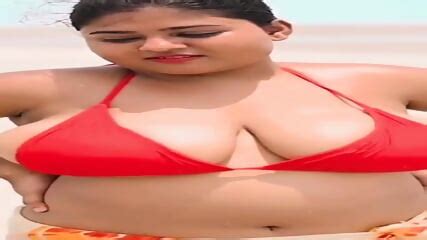 Megha Das Ghosh Red Bra