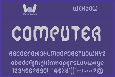 Computer Font Weknow Fontspace
