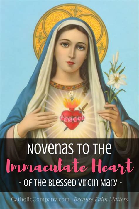 Novenas To The Immaculate Heart Of Mary Prayers And Novenas Novena Prayers Blessed Mother