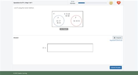 Solved List U Using The Roster Method Answer