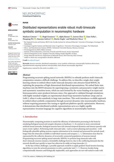 Pdf Distributed Representations Enable Robust Multi Timescale