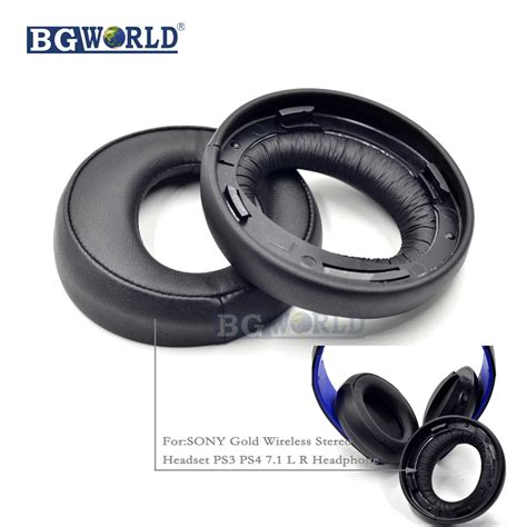 BGWORLD Replacement Black Cushion EarPad Ear Pads For SONY Gold Wireless Stereo Headset PS PS