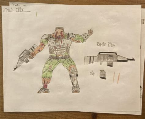Zombieman Doom Drawing R Doom