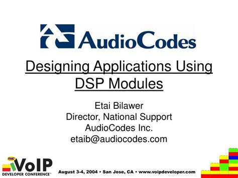 Ppt Designing Applications Using Dsp Modules Powerpoint Presentation
