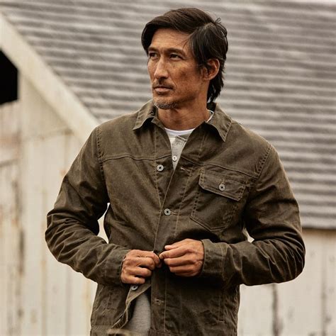 Flannel Lined Waxed Trucker Jacket Trucker Jacket Jackets Waxed