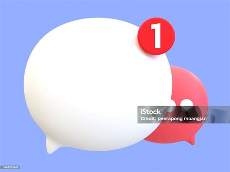 3d 최소 빈 메시지 버블 알림 상자 복사 공간 3d 그림이 있는 미리 알림 말풍선 템플릿입니다 0명에 대한 스톡 사진 및 기타 이미지 Istock