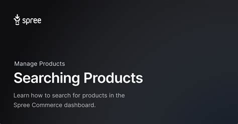 Searching Products Spree Commerce Documentation