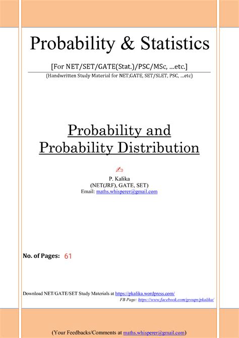 Solution Probability Probility Distribution Handwritten Notes Studypool