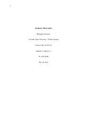 Act 575 CT Module 5 Option 1 Docx 1 Inventory Observation Brihaspati Sunuwar Colorado State