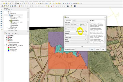 I Cant Buffer My Shapefile Properly Because The Unit Is In Degrees Instead Of Meters I Checked