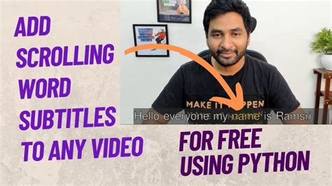 ramsri goutham golla on linkedin add scrolling word subtitles to any
