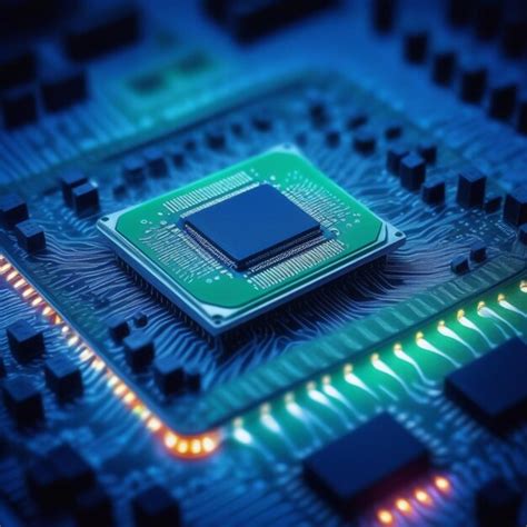 Premium Photo Integrated Microchip Circuit Board For Server Central