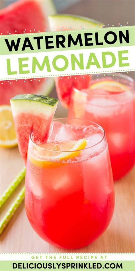Watermelon Lemonade Summer Drink Recipes Nonalcoholic Summer Drinks