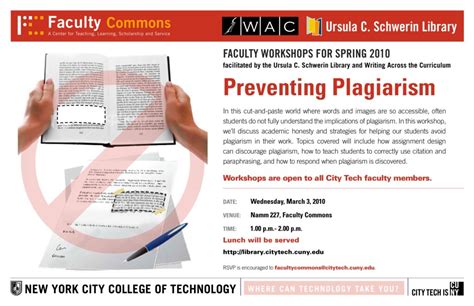 Faculty Workshop Preventing Plagiarism Librarybuzz