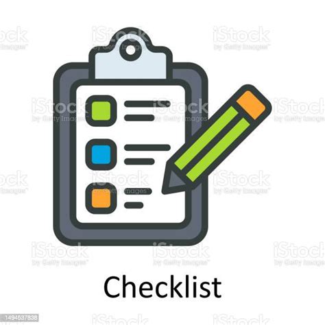 체크리스트 벡터 채우기 윤곽선 아이콘 디자인 그림입니다 흰색 배경에 사용자 인터페이스 기호 Eps 10 파일 금융에 대한 스톡 벡터 아트 및 기타 이미지 Istock