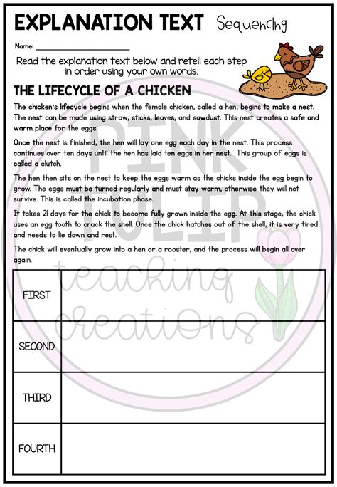 Explanation Writing Sequencing Worksheets Explanation Writing
