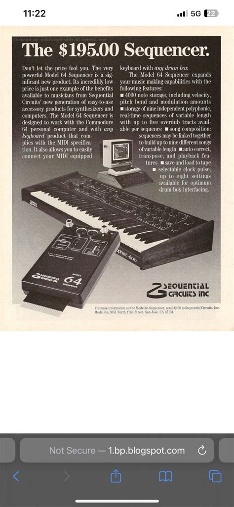 matrixsynth sequential circuits model 64 sequencer for the commodore