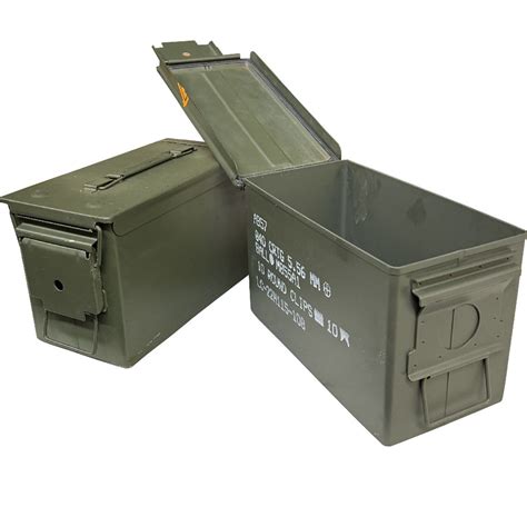 2 Pack Us Military Surplus M2a1 50 Caliber Ammo Can