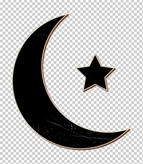 Ios7 Set Filled 2 Icon Moon Icon Islamic Crescent With Small Star Icon