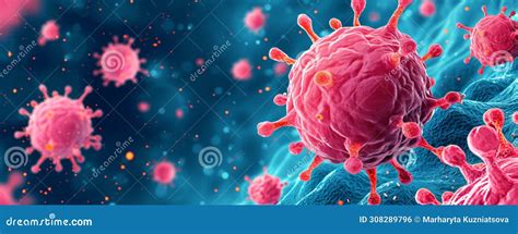 Tumor Microenvironment Background With Cancer Cells T Cells Nanoparticles Molecules And Blood