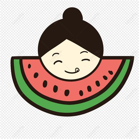 과일 수박 혀 귀여운 표정 Png 일러스트 무료 다운로드 Lovepik