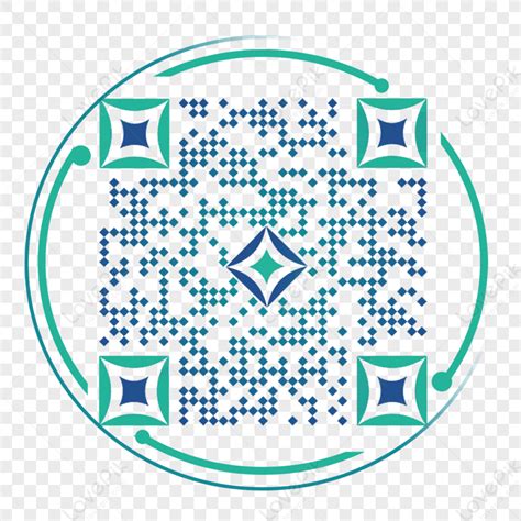 원형 순환 효과 픽 셀 만화 일러스트 그 라 데 이 션 Qr 코드난로개요 Png 일러스트 무료 다운로드 Lovepik