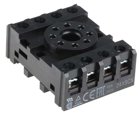 Pf083a E Omron Omron 8 Pin 250v Ac Din Rail Relay Socket For Use With Various Series 353 657