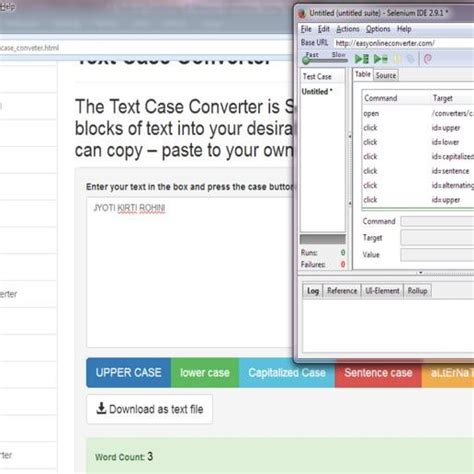 Recording Of The Selenium Ide Script Download Scientific Diagram