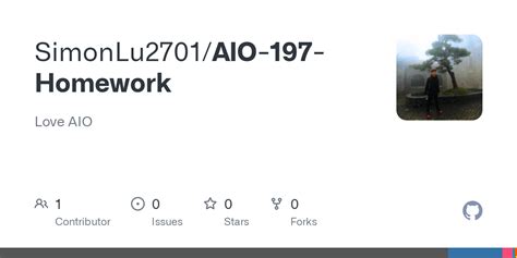 Github Simonlu2701aio 197 Homework Love Aio
