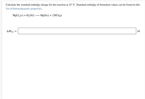 Solved Calculate The Standard Enthalpy Change For The Chegg Com