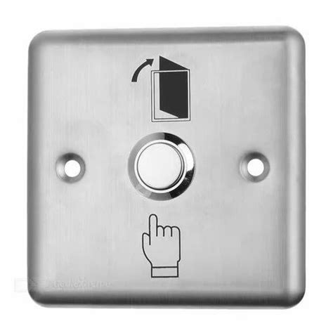 Silver Door Exit Push Button For Electromagnetic Locks Power Voltage Volts DC At
