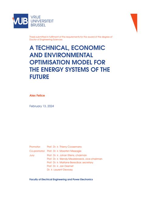 Pdf A Technical Economic And Environmental Optimisation Model For