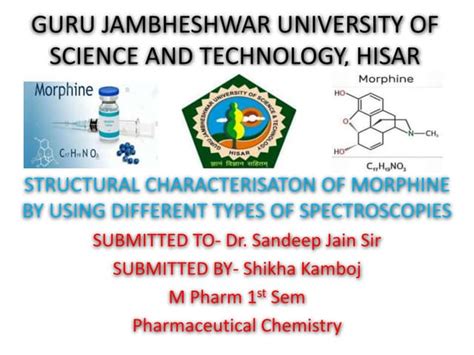 Structure Elucidation Of Morphine Pptpptx