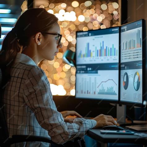 Premium Photo A Data Scientist Visualizing Machine Learning Computer