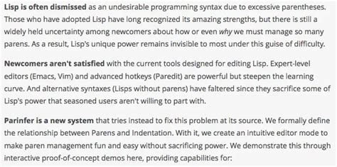 Parinfer A Tool For Lisp Editing
