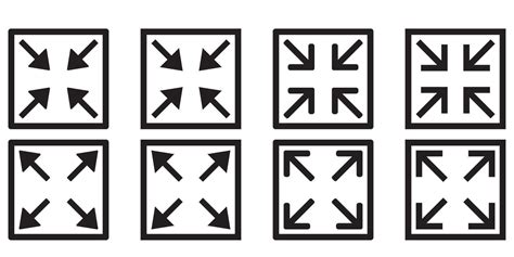 Full Screen And Exit Full Screen Icon Set 54705553 Vector Art At Vecteezy