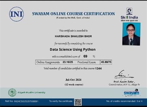 Harshada Bhor On Linkedin Nptl Swayam Continuous Skill