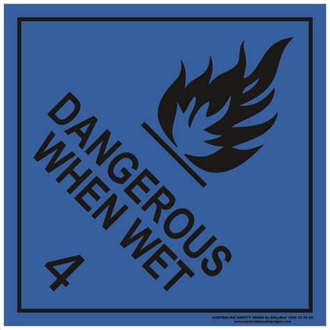Class 4 Dangerous When Wet Black Discount Safety Signs New Zealand