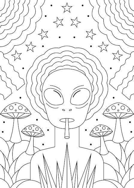 Coloring Pages Psychedelic Trippy Adults Mandala Animal Drawings Adult