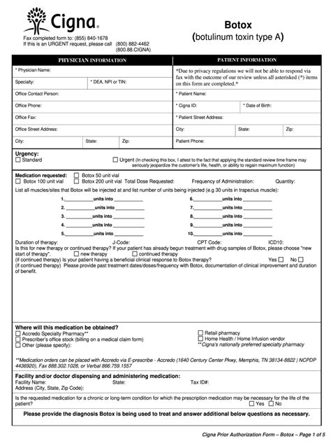 Fillable Online Cigna Prior Authorization Form Fill Online Printable Fax Email Print