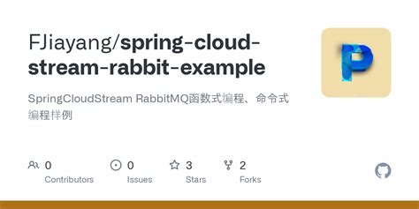 Github Fjiayangspring Cloud Stream Rabbit Example Springcloudstream