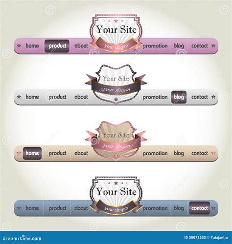 Web Elements Vector Header Stock Vector Illustration Of Header 30072633