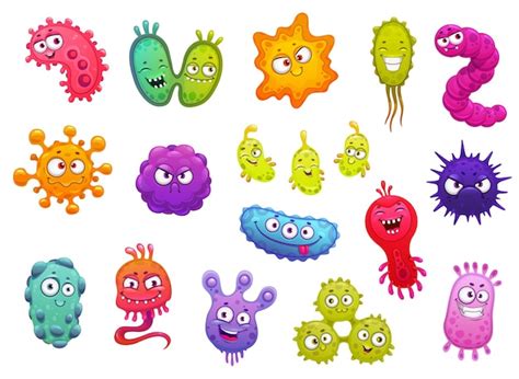 Vectores E Ilustraciones De Bacterias Animadas Para Descargar Gratis