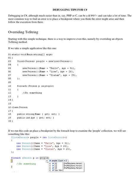 pdf debugging tips for csharp dokumen tips
