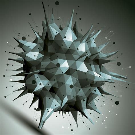 Premium Vector Complicated Abstract Grayscale 3d Shape Vector Digital Lattice Object