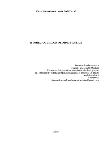 istoria jocurilor olimpice 1 pdf