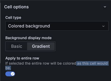 conditional formatting in the table panel table panel grafana labs