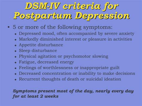 Dsm Diagnosis Postpartum Depression At Alejandra Henning Blog