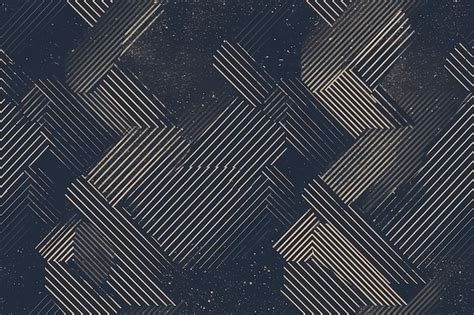 Abstract Geometric Pattern Of Intersecting Lines With A Starry Night Background Premium Ai